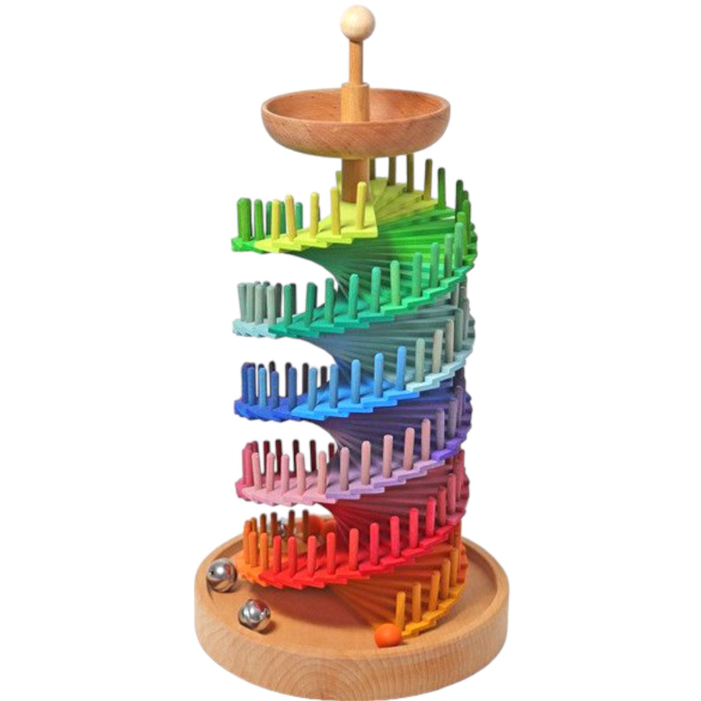 Rainbow Musical Ball Run Assembly Set – Green Elephant Home and Toys