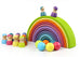 12-Piece Large Wooden Rainbow Stacking Blocks – Pastel / Macaron Color ...