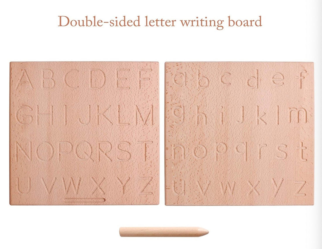 Alphabet Wooden Tracing Board Reversible ABC Learning & Education Aid ...