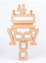 32 Pcs Wooden Math Number Building Blocks Set with Tray – Green ...