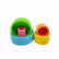 5 Pcs Wooden Stacking Nesting Cup Bowl Set in Pastel/Macaron Color ...